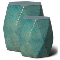 Teal Matrix Stool - Transitional - Accent And Garden Stools - by ...