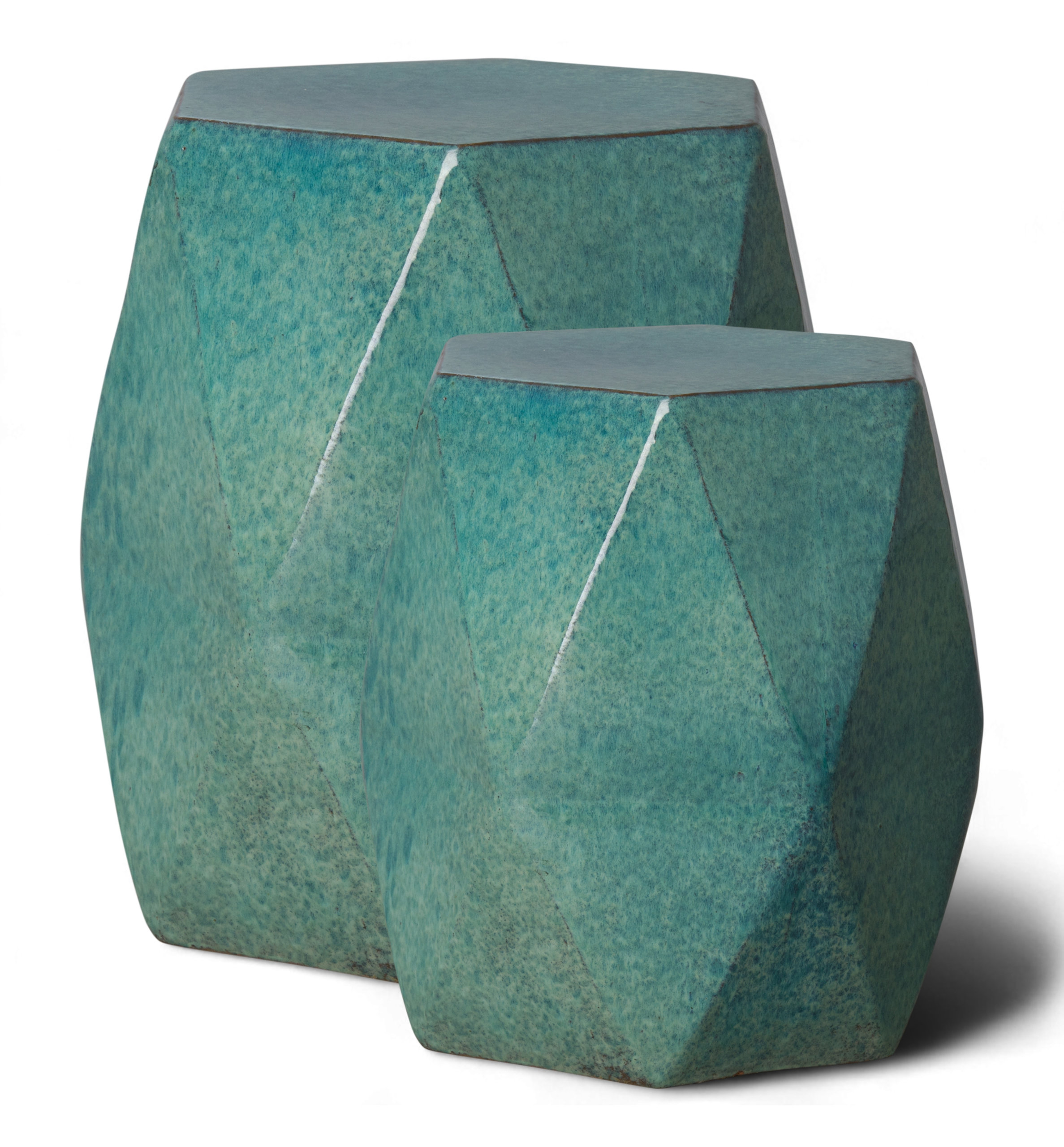 Teal Matrix Stool - Transitional - Accent And Garden Stools - by ...