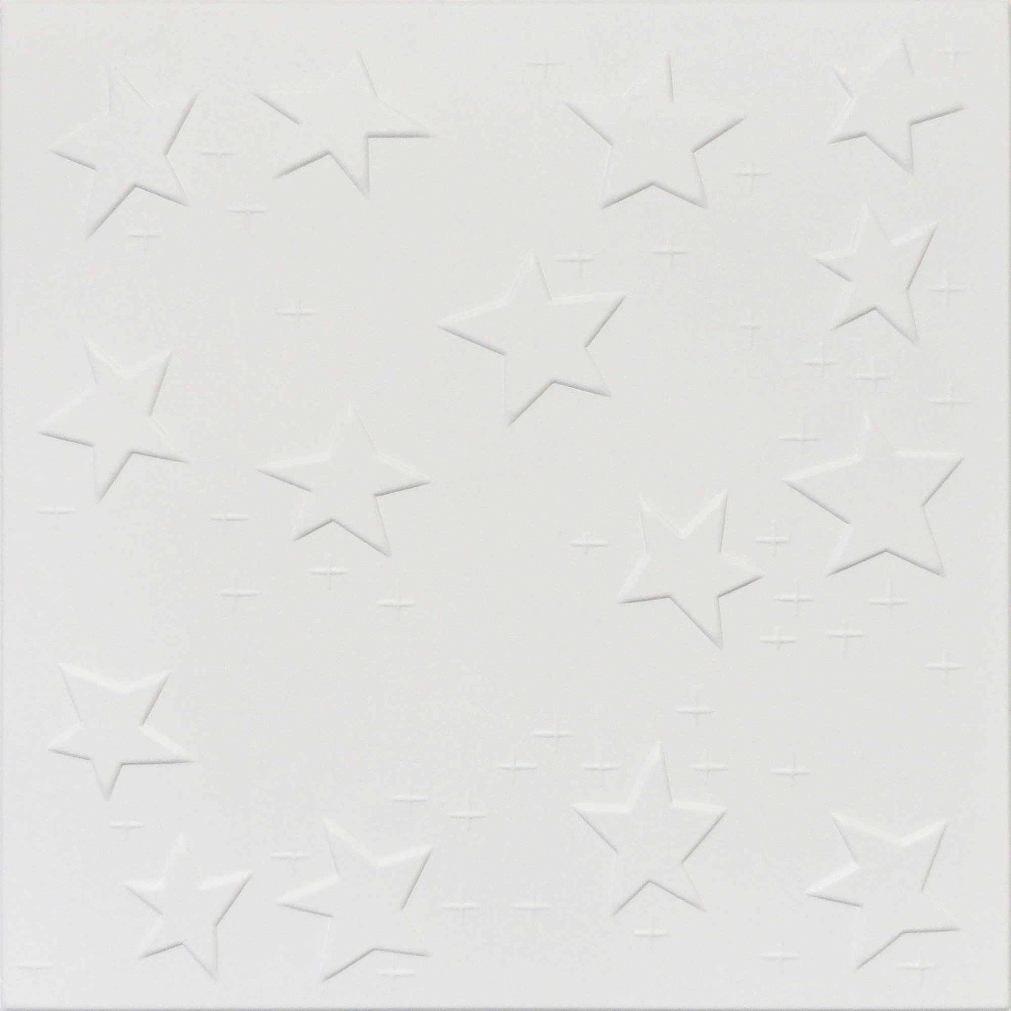 19.6"x19.6" Styrofoam Glue Up Ceiling Tiles R66 Ultra Pure White Behr ...