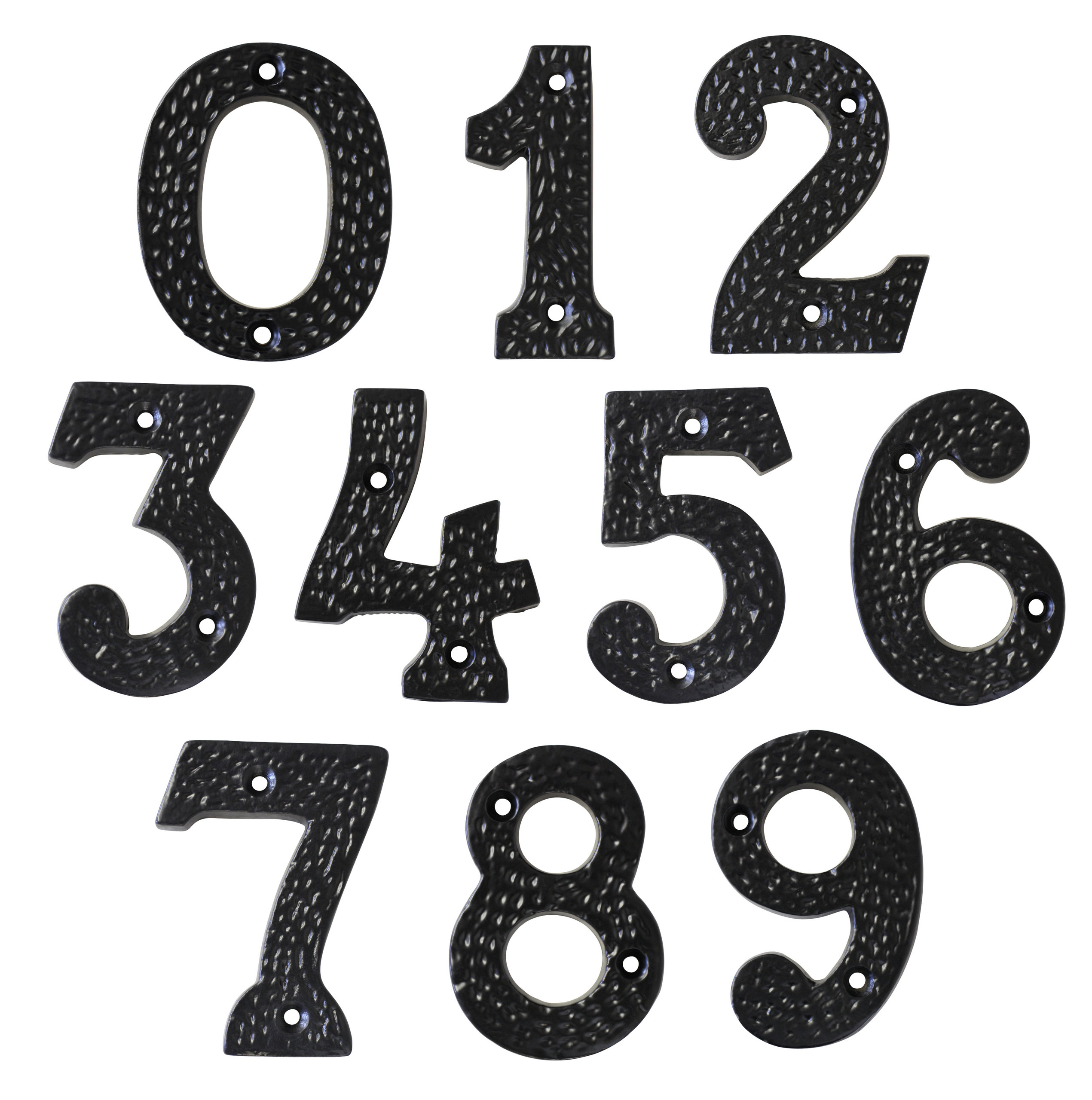 RCH Hardware Iron Modern Farmhouse House Number, 3" - Contemporary ...