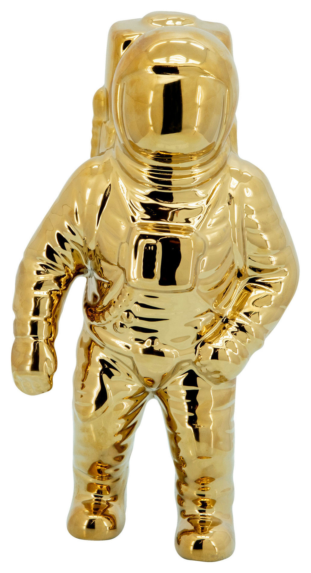 11" Astronaut Statuette, Gold - Contemporary - Decorative Objects And ...