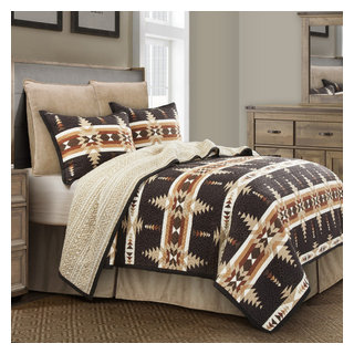 3-Piece Yosemite Western Aztec Reversible Quilt Set, King ...
