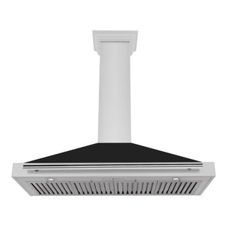 ZLINE 48" Stainless Steel Range Hood With Black Matte Shell, KB4STX-BG ...