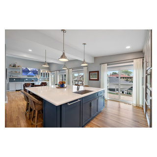 Showplace Framed Kitchen and Wet Bar in Simpli Gray, Kitchen Island in ...