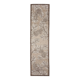 Malibu Pine Indoor/Outdoor Rug, 1'11"x7'6" - Rustic - Outdoor Rugs - by ...