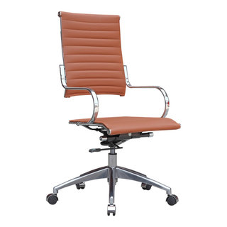 Classics Flees Office Chair High Back, Light Brown, 42"H x 22"W x 20.5 ...