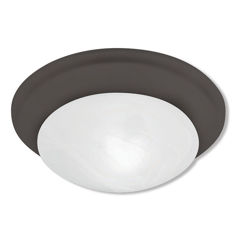 Livex Lighting Omega 2 Light Bronze Flush Mount - Transitional - Flush ...