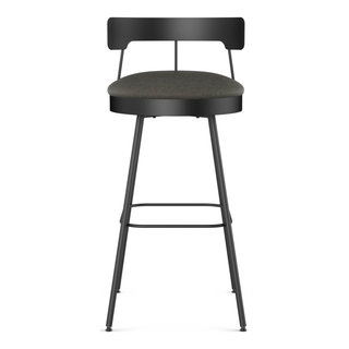 Amisco Monza Swivel Counter and Bar Stool, Bar Height - Midcentury ...