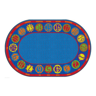 Flagship Carpets FE295-33A 6'x8'4" Number Circles Educational Rug ...
