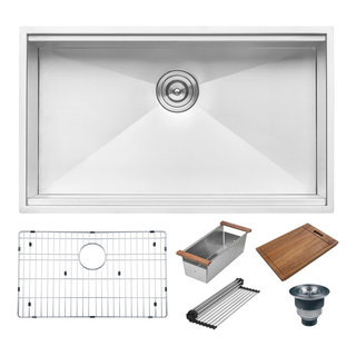 Ruvati RVH8300 Undermount Stainless Steel 32" Kitchen Sink Single Bowl ...