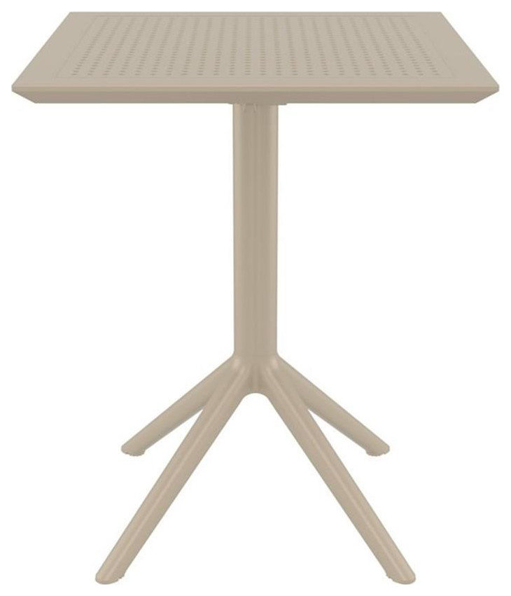 Sky 24 inch Square Folding Table in White finish - Contemporary ...