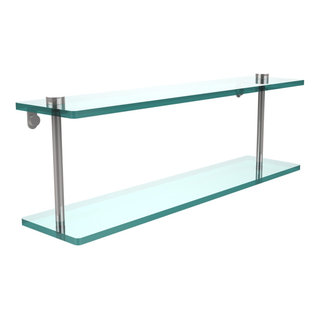Ns-2/22-Pc 22" 2 Tiered Glass Shelf, Polished Chrome - Contemporary ...