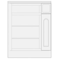 Base Blind 1Drawer 27w 12d L Arched - Contemporary - Kitchen Drawer ...