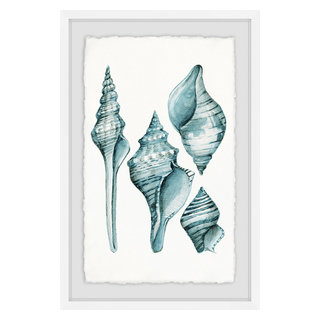 "Arctic Seashells" Framed Painting Print, 16"x24" - Beach Style ...