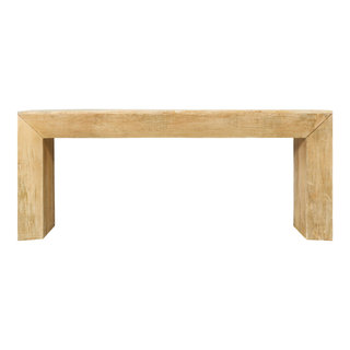 Goliath Console Table, Modern Natural Finish, Mango Solid Wood - Modern ...