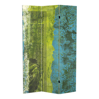 6 ft. Tall Double Sided Ivy Canvas Room Divider - Contemporary ...