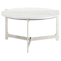 Barmas Coffee Table White & Silver - Contemporary - Coffee Tables - by Zuo Modern Contemporary ...