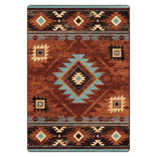 Whisky River, Rust, 8' Round, 8' Round - Southwestern - Area Rugs - by ...