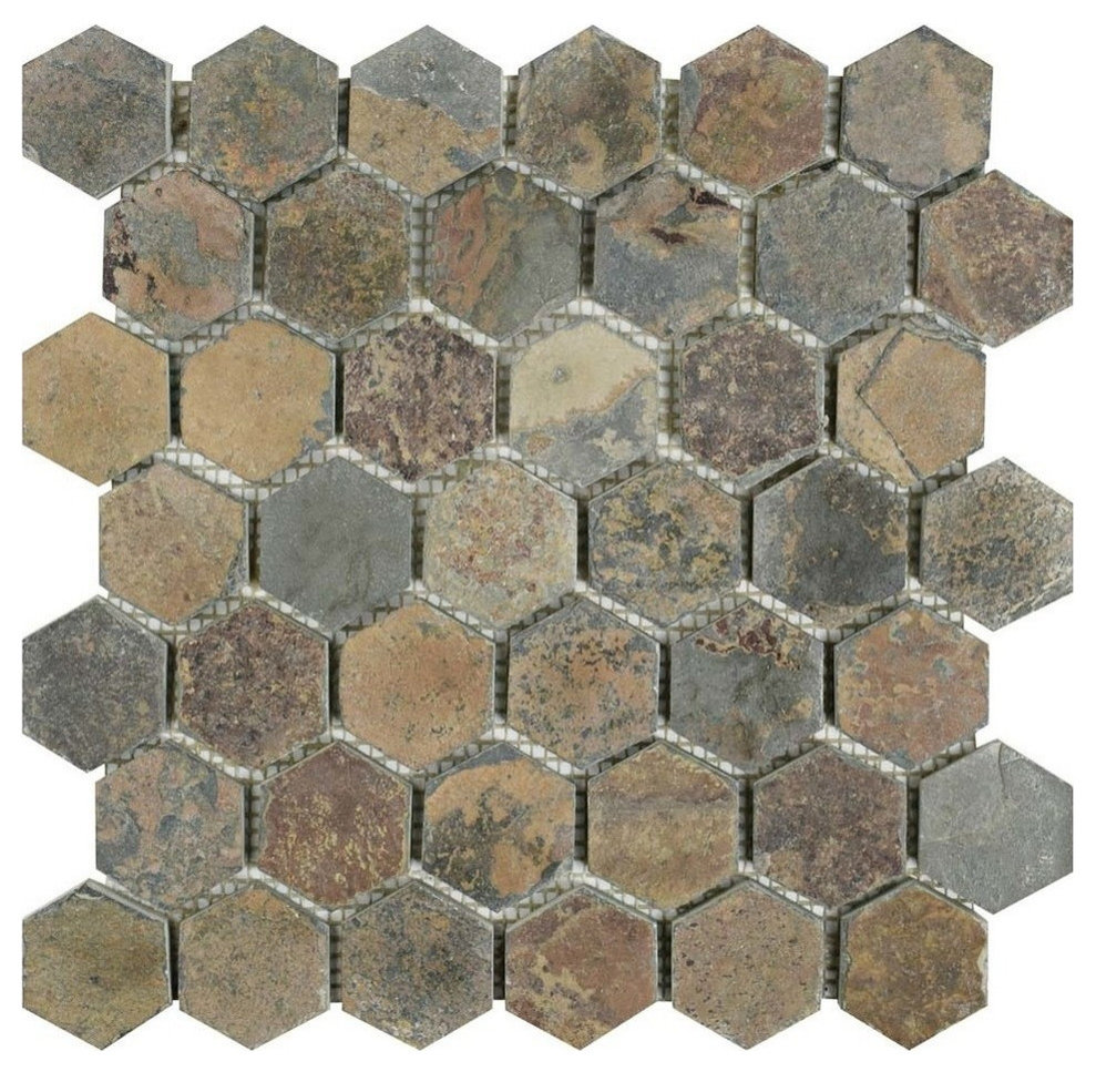 Crag Natural Stone Mosaic Tile Sample - Contemporary - Mosaic Tile - by ...