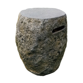 Burning Rock Propane Tank Cover - Rustic - Accent And Garden Stools ...