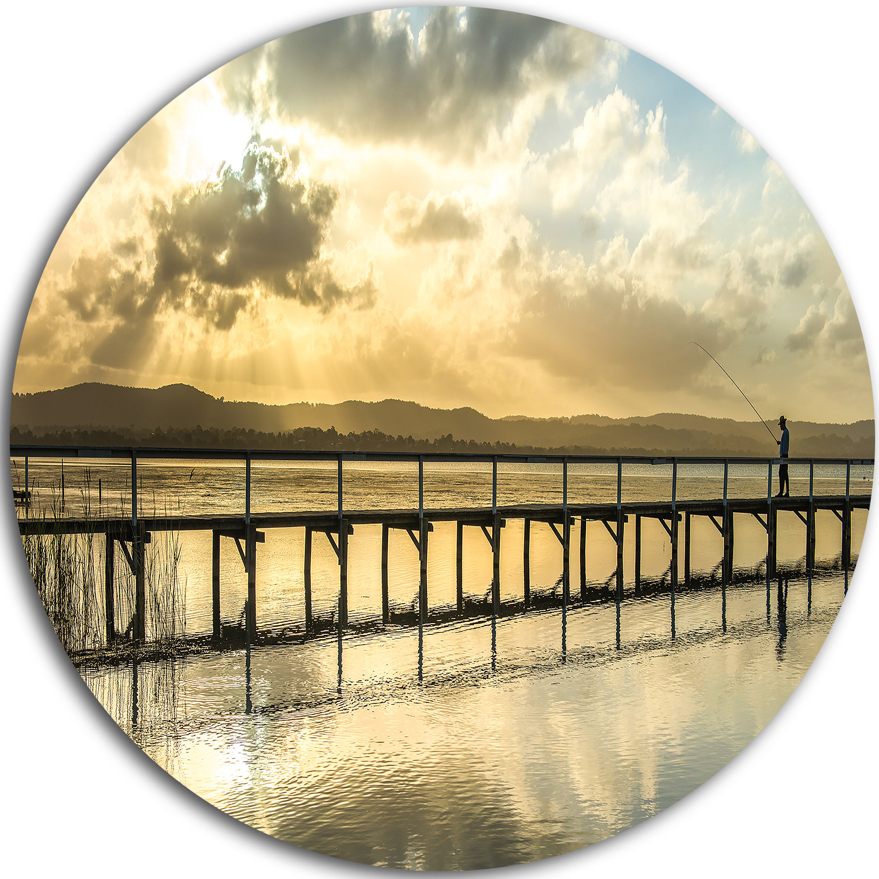 Long Jetty Foreshore Reserve Panorama, Sea Bridge Round Artwork, Disc ...