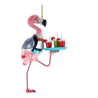 Kurt Adler Flamingo Waiter Christmas Tree Ornament - Traditional ...