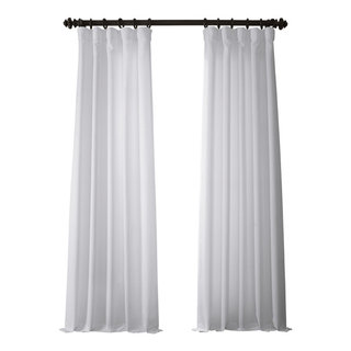 Italian Faux Linen Curtain Single Panel, 50"x108" - Traditional ...