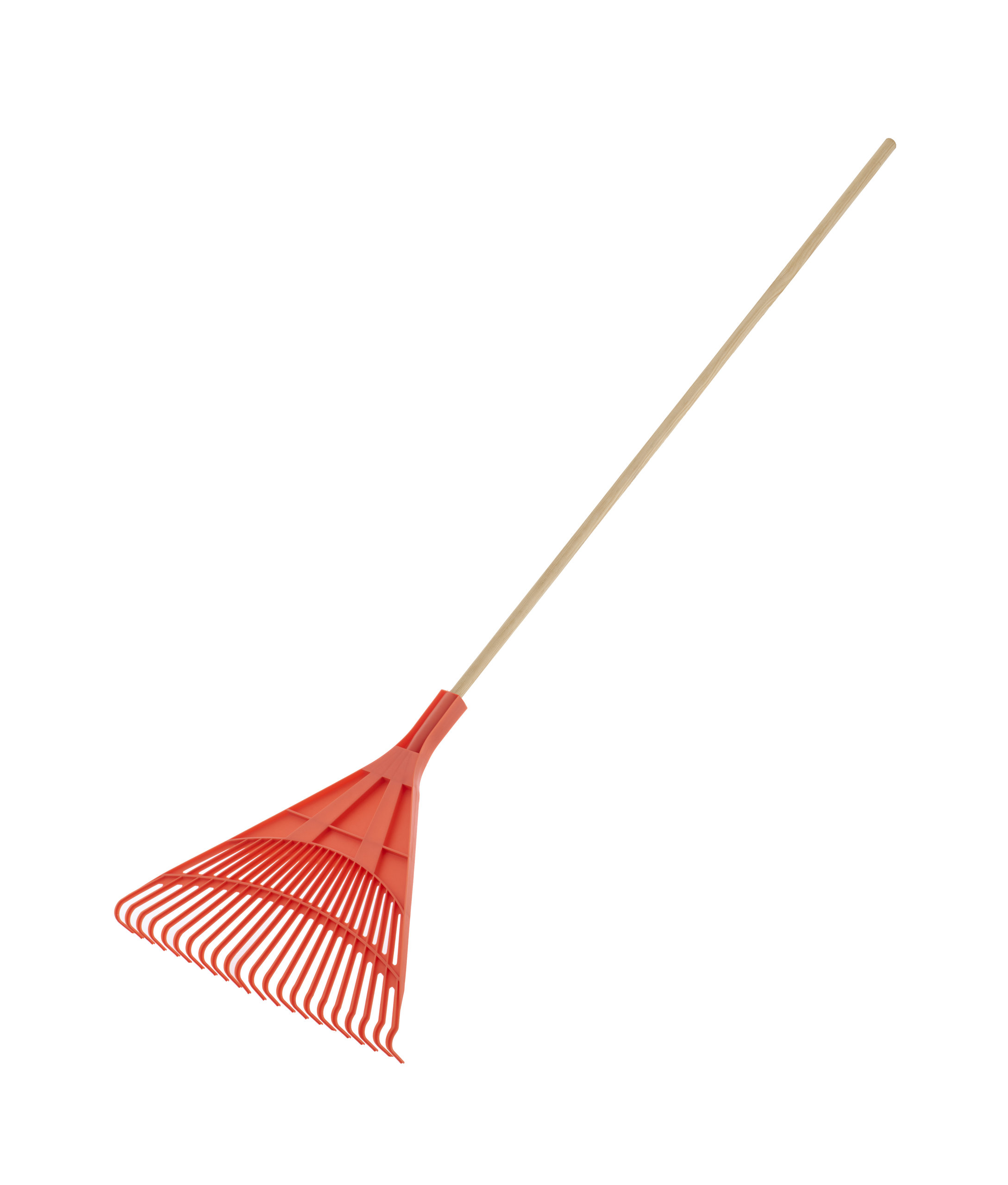 Superio Lawn and Garden Rake With Wood Handle, Orange - Craftsman ...