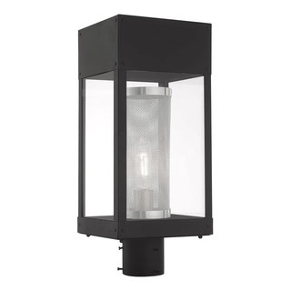 Contemporary Black Outdoor Post Top Lantern - Contemporary - Post ...