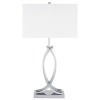 Unity in Chrome LED Table Lamp with USB Charger - Contemporary - Table ...