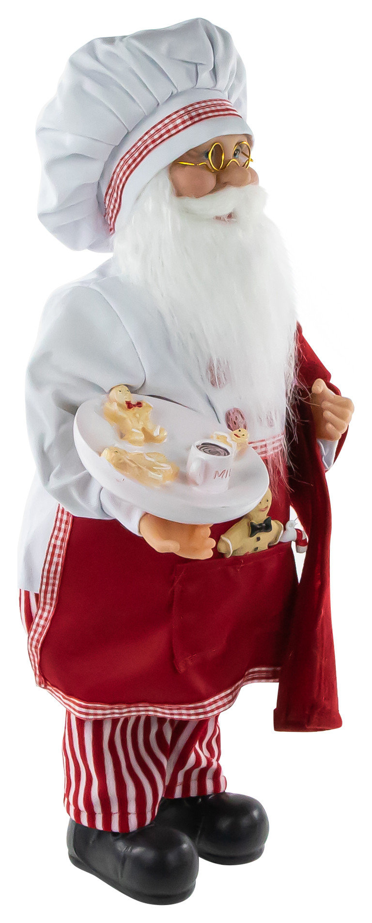 16" Chef Santa with Cookies and Napkin Christmas Figure - Modern ...
