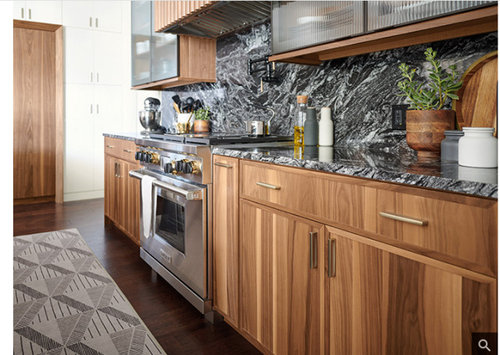 Omega Cabinets alternative for walnut grain matched kitchen cabinets ...