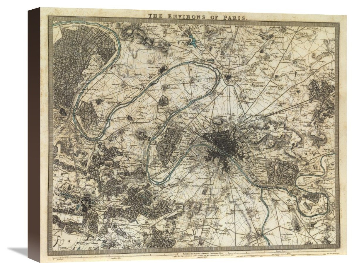 Paris, France, 1832, 16"x1.5"x13", 22"x1.5"x18" - Contemporary - Prints ...