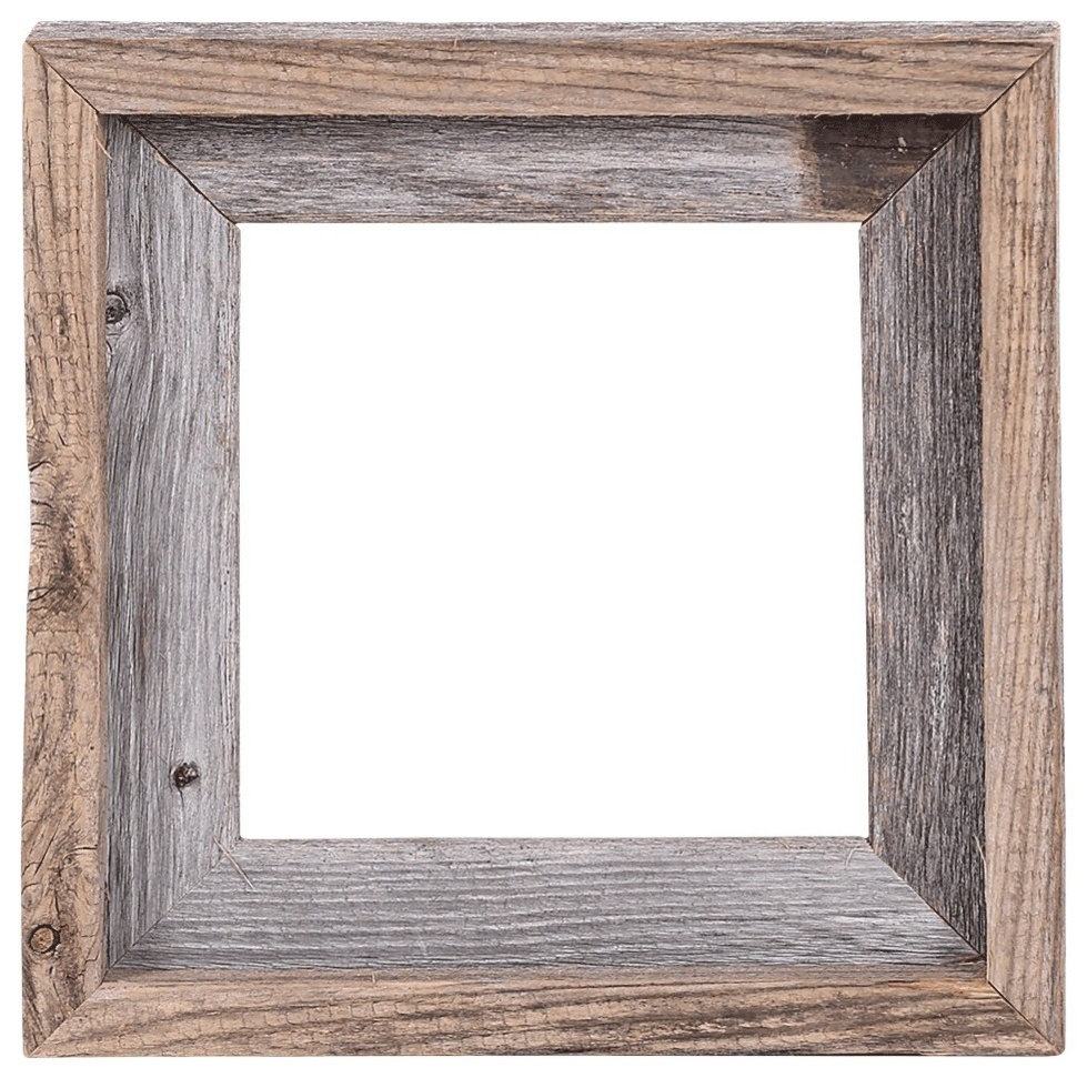Tulsa Signature Reclaimed Rustic Barn Wood Open Frame, 8"x8" - Rustic ...