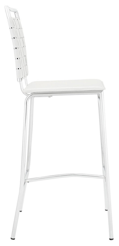 Modern White Fuse Bar Stool, 19"Lx18"Wx42.5"H - Contemporary - Bar ...
