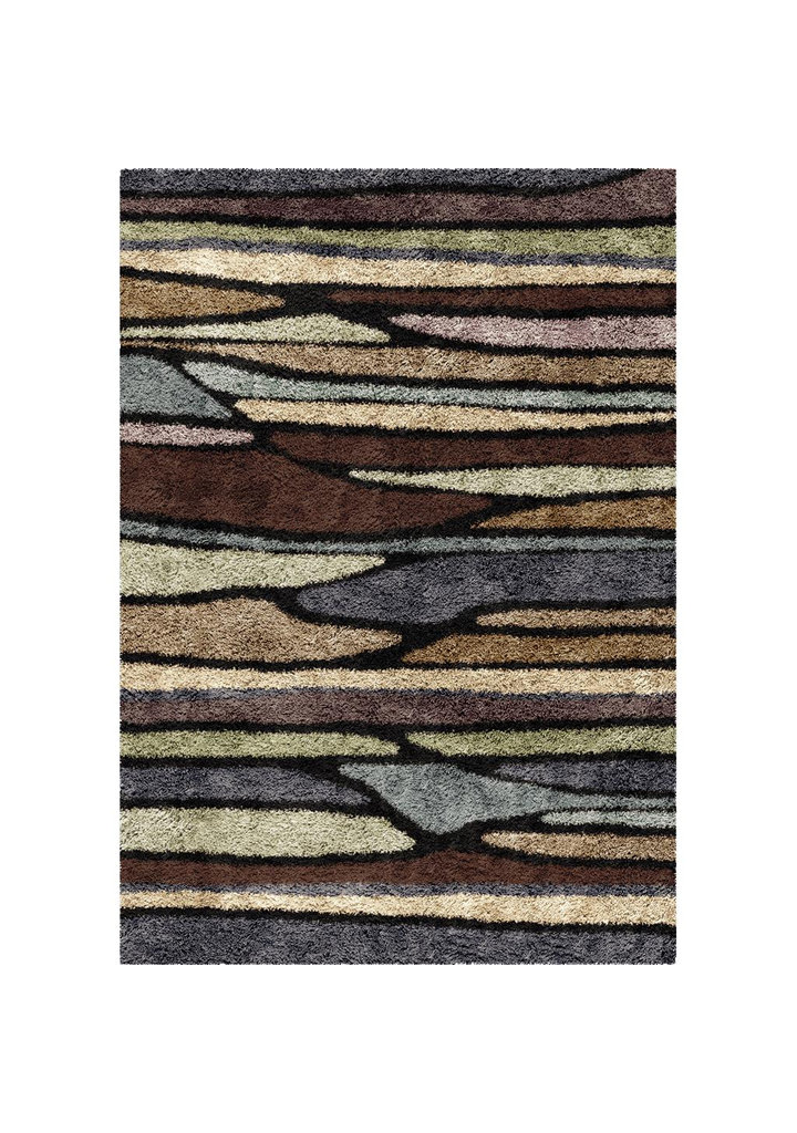 Orian Rugs, Shag Stripes Plateau, Multi, Area Rug, 5'3"x7'6", 1724 8x11 ...