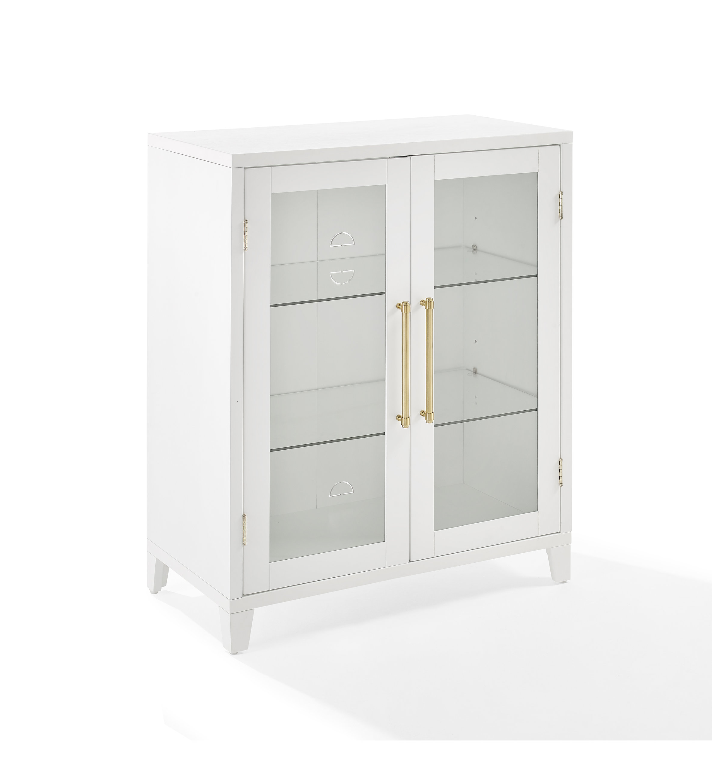 Roarke Stackable Glass Door Kitchen Pantry Storage Cabinet ...