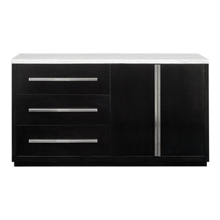 Camila White Marble Top Server - Transitional - Buffets And Sideboards ...