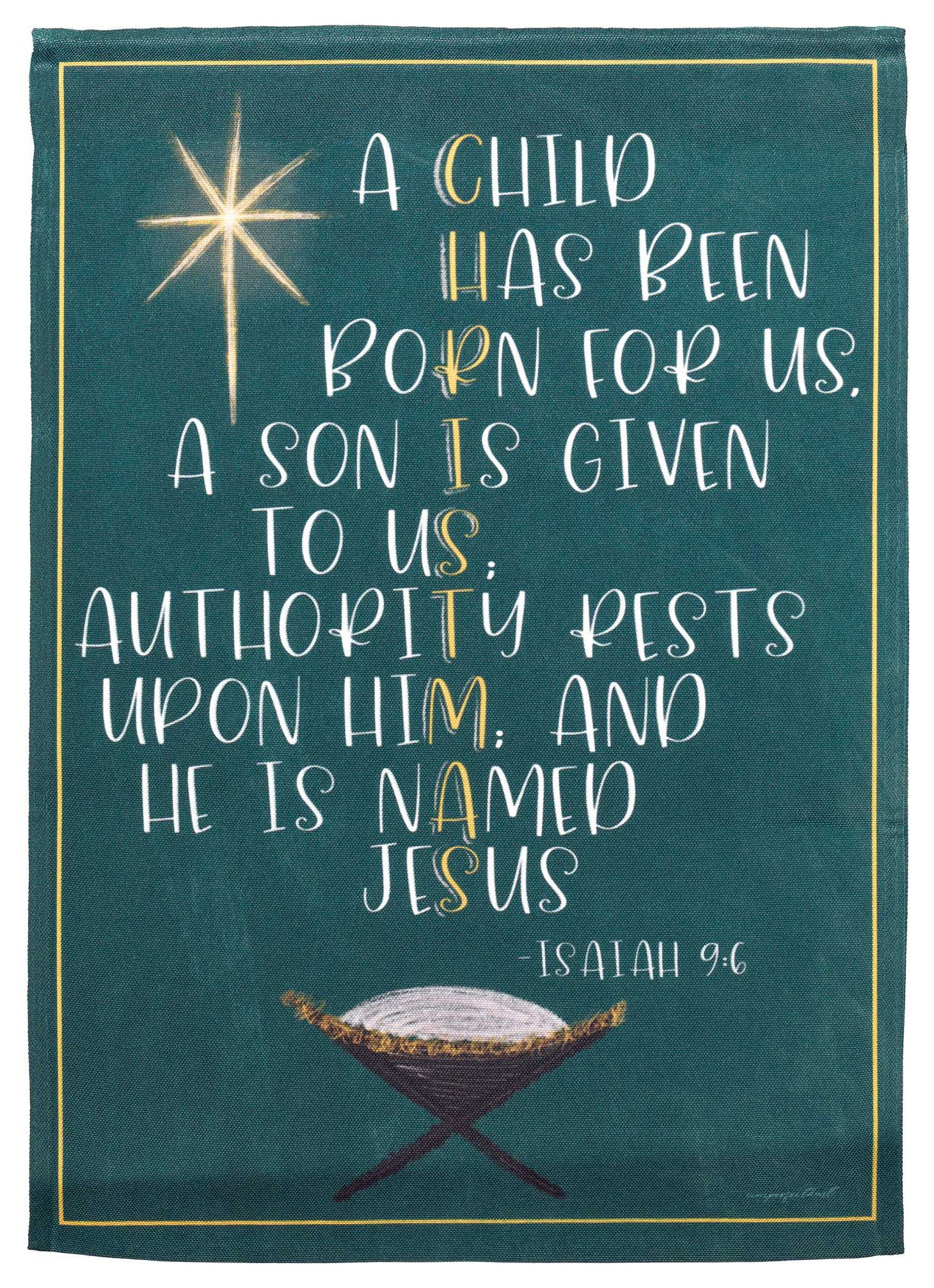 A Child Has Been Born Flag, Polyester, Garden - Traditional - Flags And ...