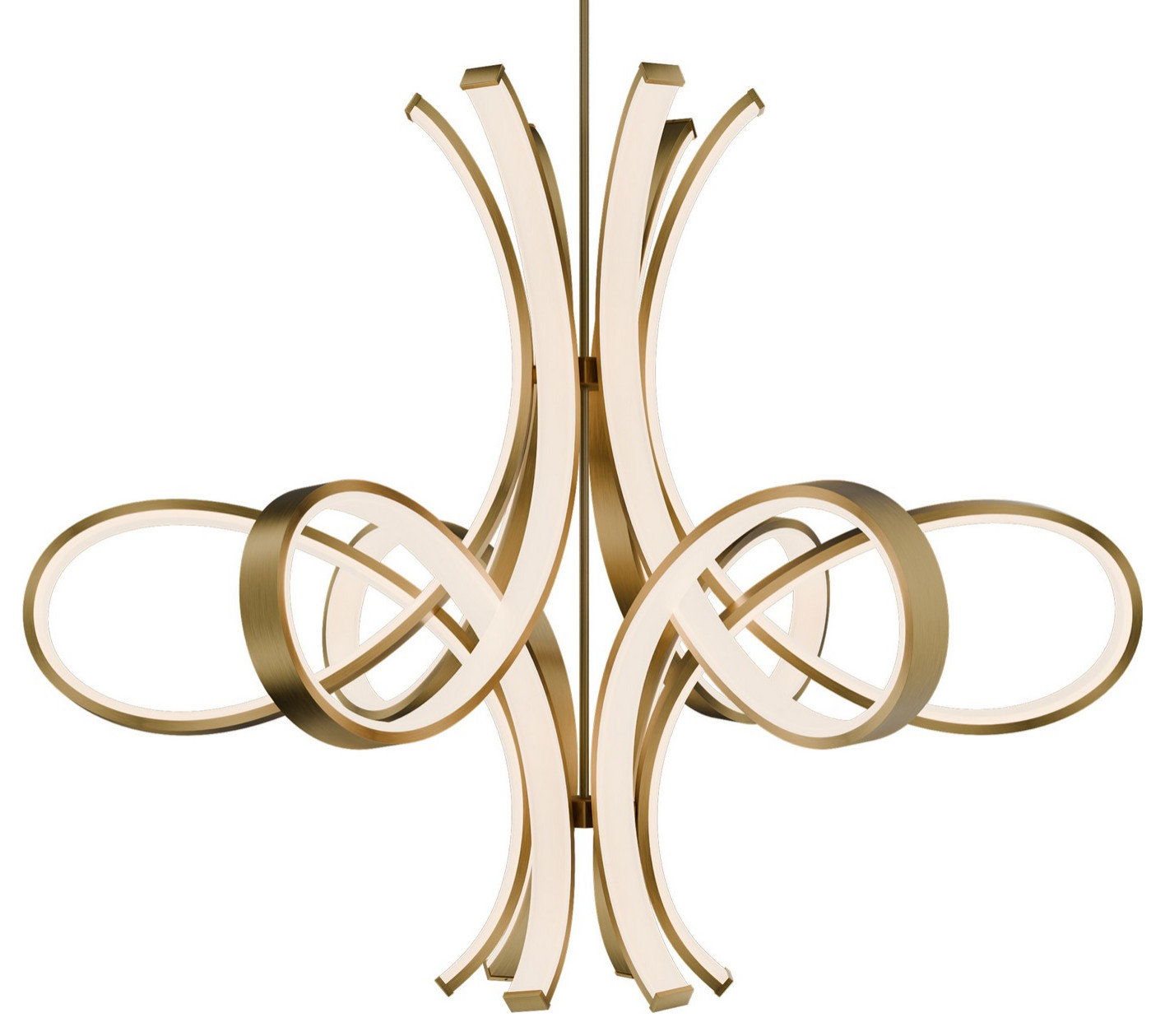 Fleur De Lis LED Pendant, Aged Brass - Modern - Chandeliers - by ...