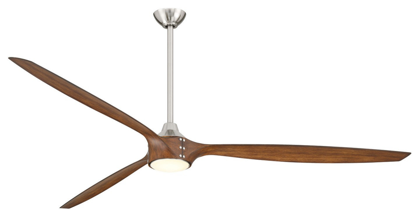 Pierce 84" Ceiling Fan in Brushed Nickel W/ Distressed K - Transitional ...