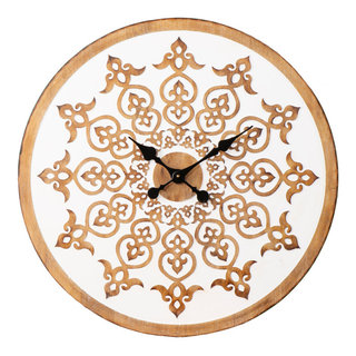 Crawley Round Wall Clock - Traditional - Wall Clocks - by SEI | Houzz