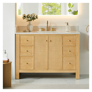Cedar Bathroom Vanity, 48" Single - Modern - Bathroom Vanities And Sink ...
