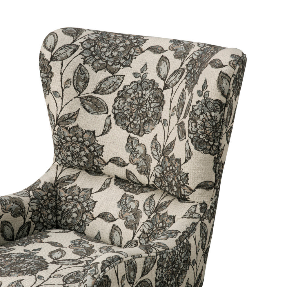 Madison Park Arianna Swoop Wing Chair - Contemporary - Armchairs And ...