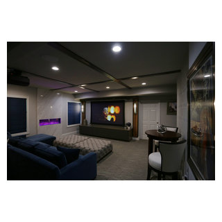 Blue Luxury Media Room - Contemporary - DC Metro - by Pierre Jean ...
