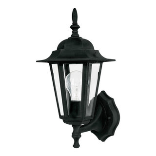 Capital Lighting 1-Light Cast Outdoor Lantern 9825BK, Black ...