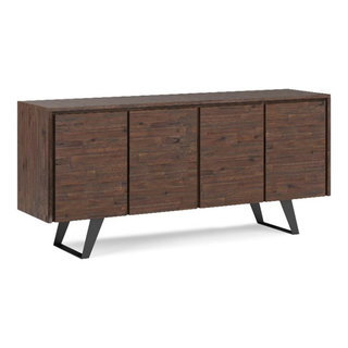 Lowry 66" WD Modern Large 4 Door Sideboard Buffet in Distressed ...