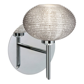 Lasso 1 Light Wall Sconce, Chrome, Incandescent, Glitter Glass ...