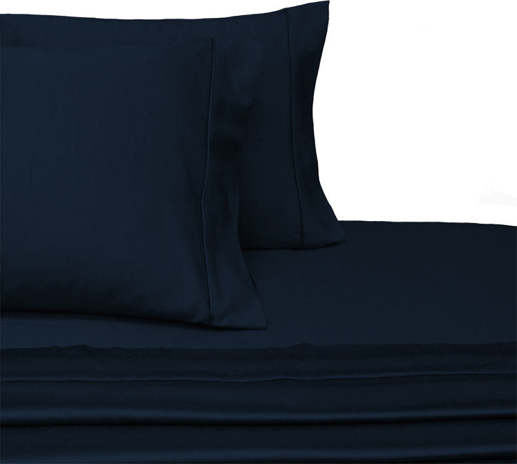 Solid Wrinkle-Free 100% Microfiber Sheet Set, Split King - Contemporary ...