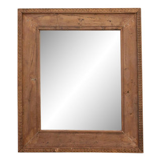Reclaimed Teak Wood Rustic Framed Mirror - Farmhouse - Wall Mirrors - by De-cor | Houzz
